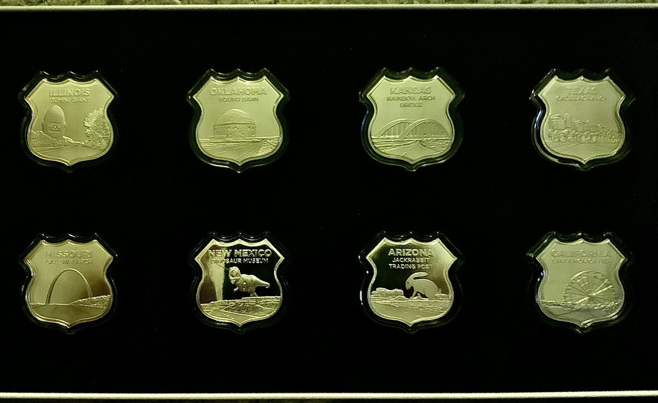 Route 66 Silver 8-coin Coin Set with extras PLUS Rt 66 BOOK | eBay