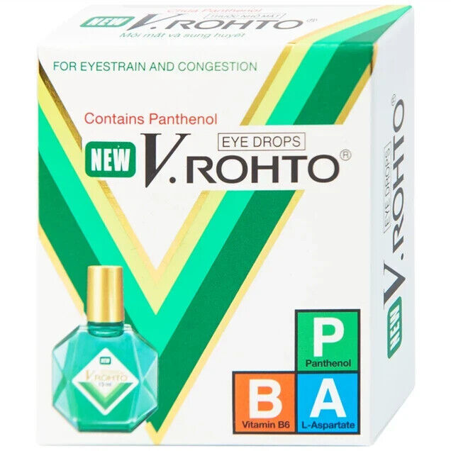 8x NEW V.Rohto for Eyestrain Congestion Redness Fatigue, Rohto Eye ...