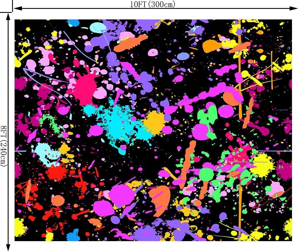 Neon Colorful Paint Splatter