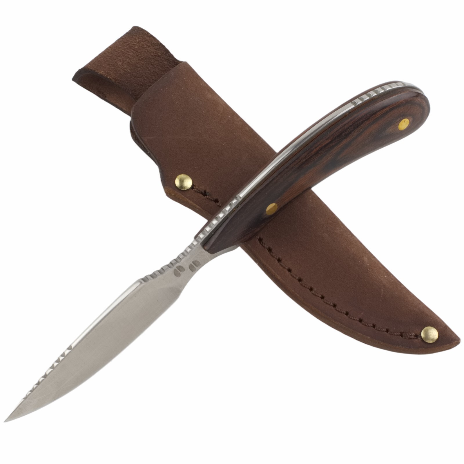 Outdoor Edge Dark Timber Caper Fixed Blade Knife Walnut Handle Sheath ...