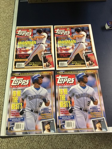 Vintage Topps Magazine Lots Uncut Card Sheets & Posters. Griffey And ...