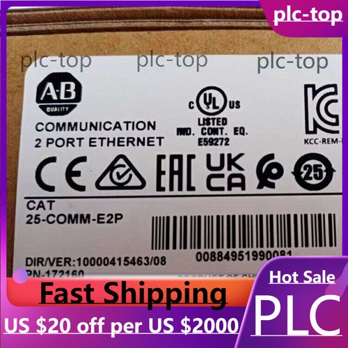 New Factory Sealed 25-COMM-E2P SER A PowerFlex 520 Dual Port Ethernet ...