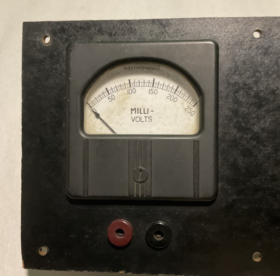 Vintage Westinghouse Panel Meter 0-250 Volts + Total Hours Meter ( Unit ...