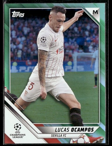 2021-22 Topps UEFA Champions League #130 Lucas Ocampos Neon Green Foil ...