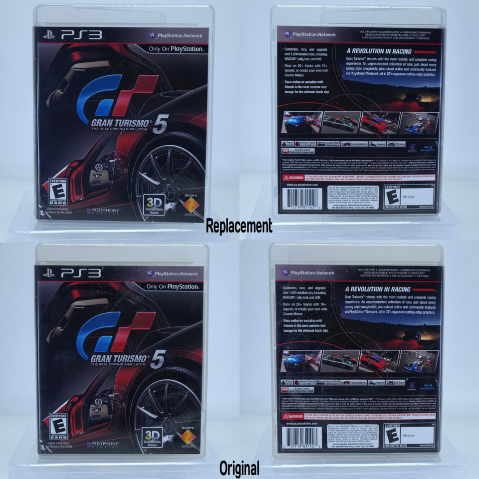 PS3 Game Case Replacement 5 Pack – New PlayStation 3 Empty Disc Case ...