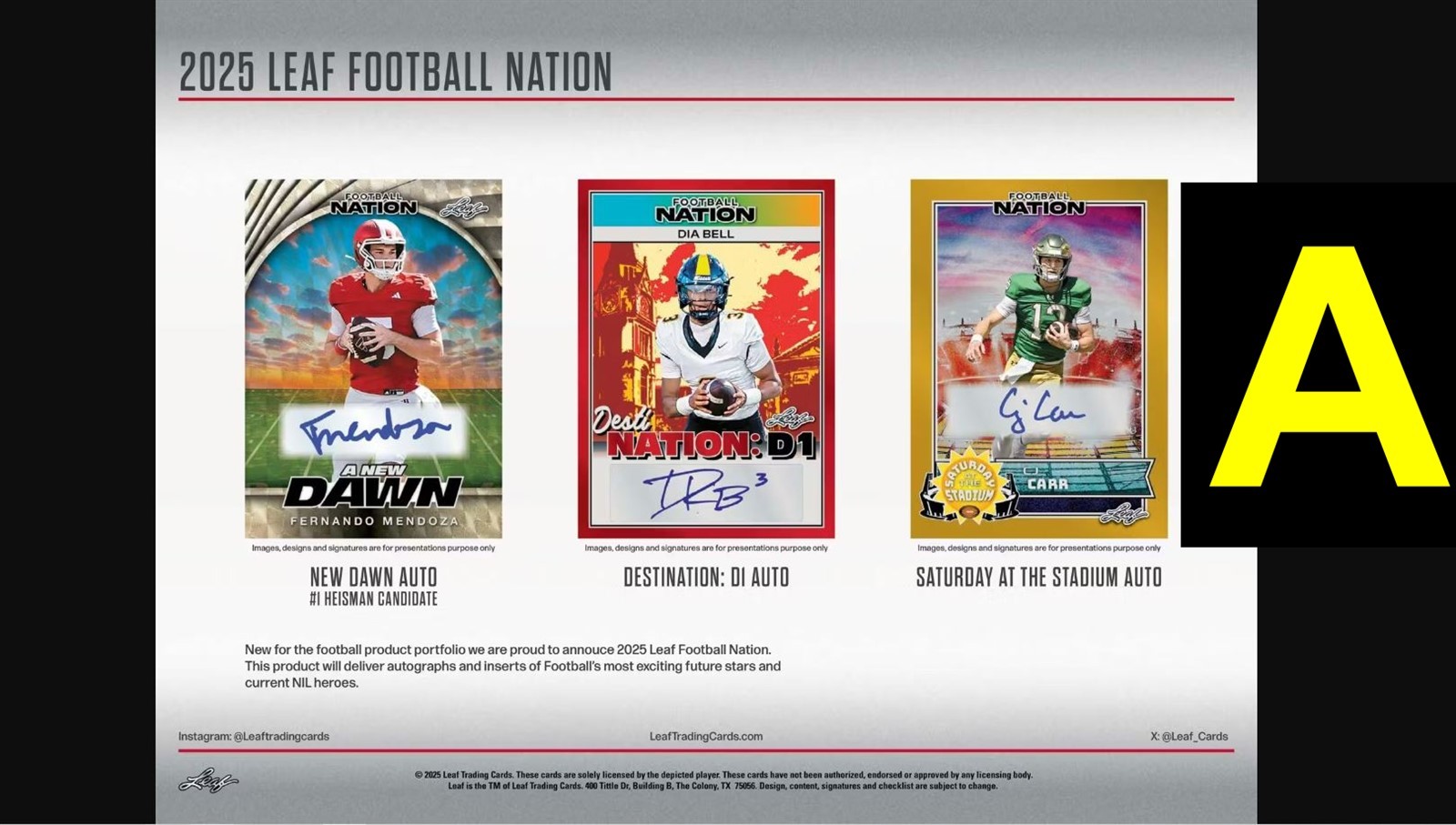 JALEWIS SOLOMON 2025 Leaf FB Nation hobby 1 case 12 box break | eBay