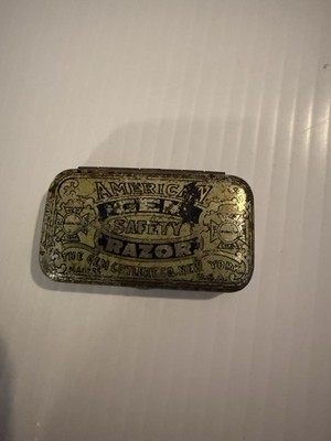 Antique "American Gem Safety Razor" Advertising Tin, The Gem Cutlery Co ...