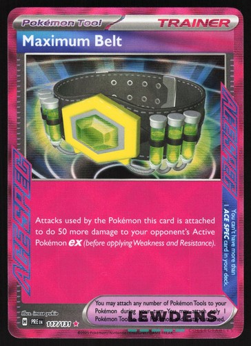 Maximum Belt - 117/131 - Ace Spec Trainer - Prismatic Evolutions ...