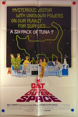 Cat From Outer Space Original 1978 Disney Film Poster 27" X 41" One ...