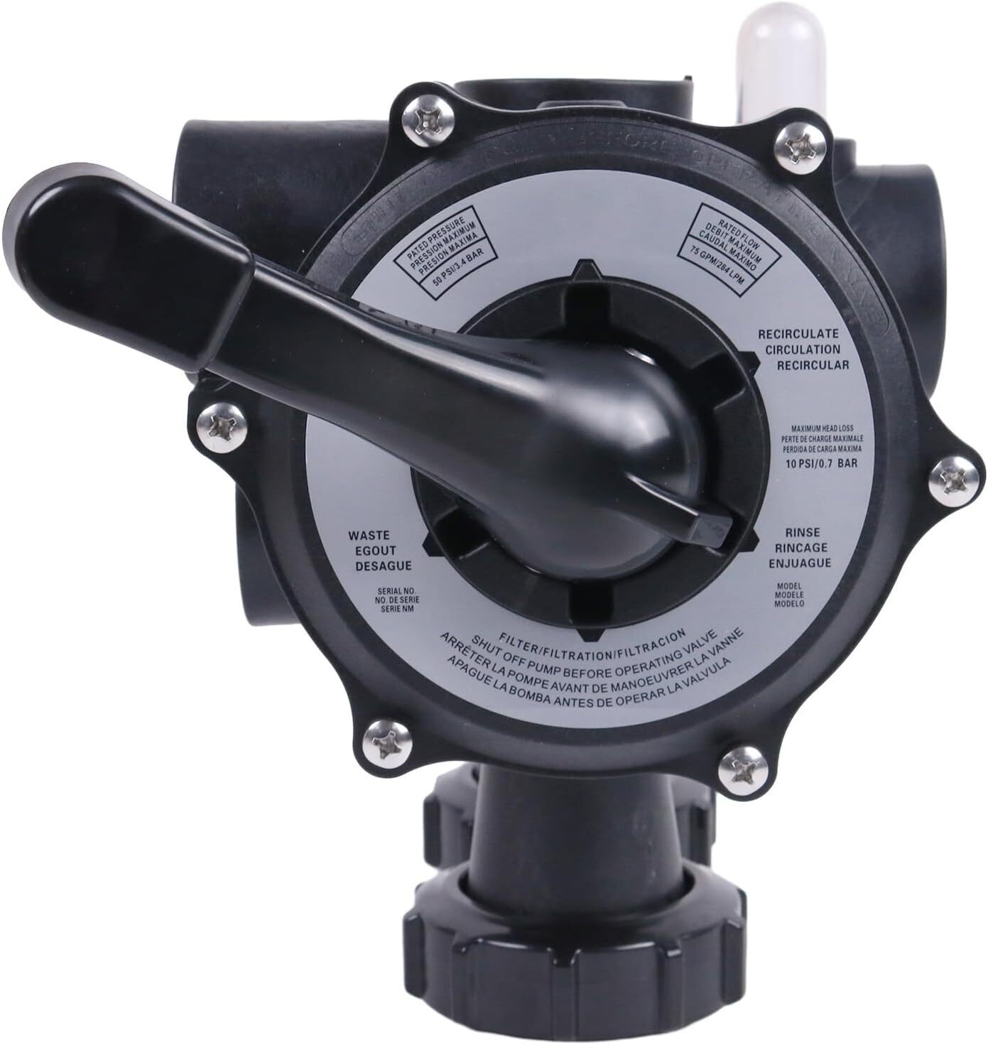 New Multiport Valve 1-1/2" Ports SP0710XR50 for Hayward DE Filters Vari ...