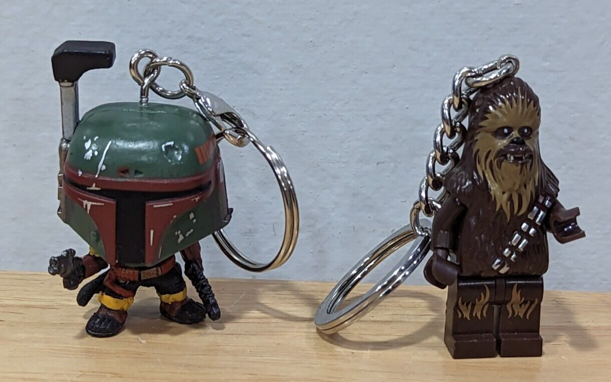 Lot of 2 Star Wars Keychains Key Fobs Funko Book of Boba Fett & Lego ...