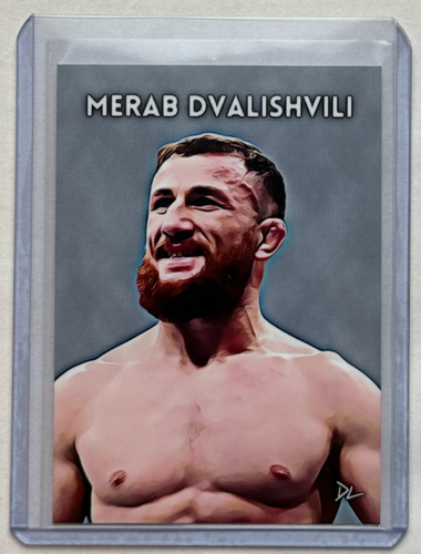 Merab Dvalishvili Limited Edition Artist Signed "UFC Champion" Trading ...