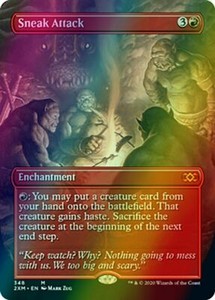 DOUBLE MASTERS SNEAK ATTACK FOIL SHOWCASE FULL ART MTG 2020 NM | eBay