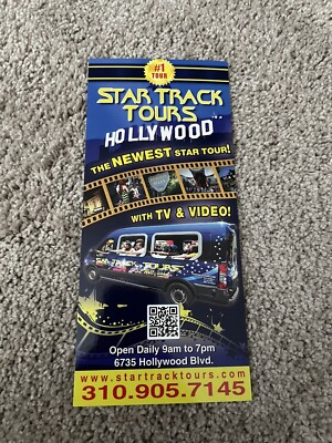Star Track Hollywood Tours Brochure Flyer Pamphlet Bus TV Video | eBay