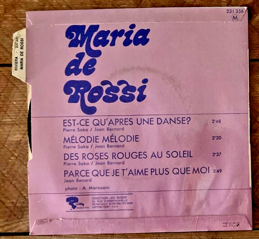 Maria de Rossi Est-ce qu'après une danse ? Mélodie Des roses rouges au ...