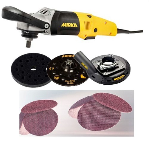 MIRKA Sanier KIT1501CDMSG incl. PS1437 + Absaugh. +Schleifteller ...