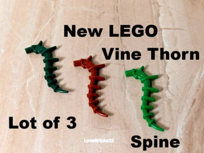 New LEGO Vines Thorns Holiday Halloween Lot of 3 Spines Green Brown ...