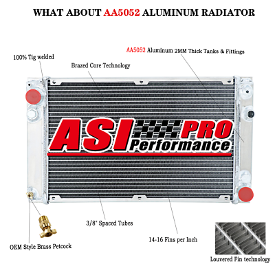 3 Row Aluminum Radiator For 1983-1988 84 85 PORSCHE 944 2.5L 2.7L NON ...