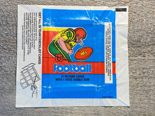 1979 TOPPS FOOTBALL CARD WRAPPER - EMPTY -NO CARDS - "SPORTS LOCKER ...