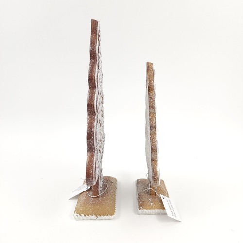 Set of 2 Slim Gingerbread Lace Trees by Valerie Classic Christmas ...