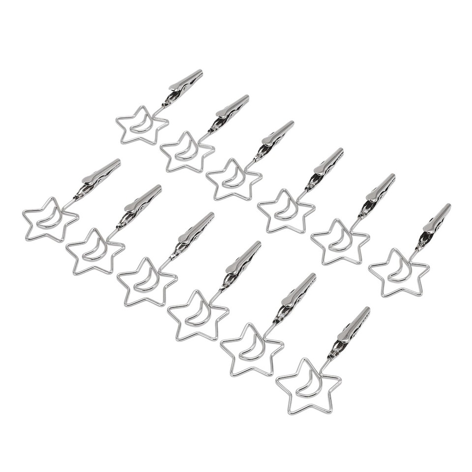 12pcs 2.8in Double Headed Memo Clip Metal Card Holder Wire Photo Clamp ...