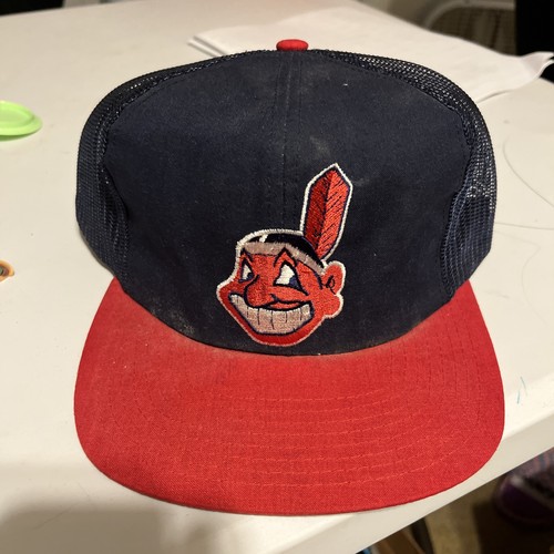 VTG CLEVELAND INDIANS NEW ERA DIAMOND COLLECTION FITTED HAT CAP 7 1/4 ...