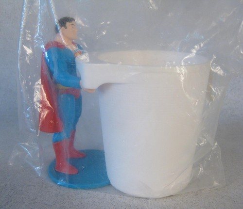 Vintage Superman Plastic Bathroom Cup with Figure Linda Breitel Cliff ...