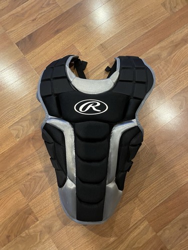 Rawlings Catcher Chest Protector Adult BLACK SILVER Length 17” | eBay