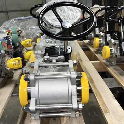 Tru-Flo/QSM 4" Ball Valve with Gear Handle EA-33NF-SN-4" Sanitary Valve ...