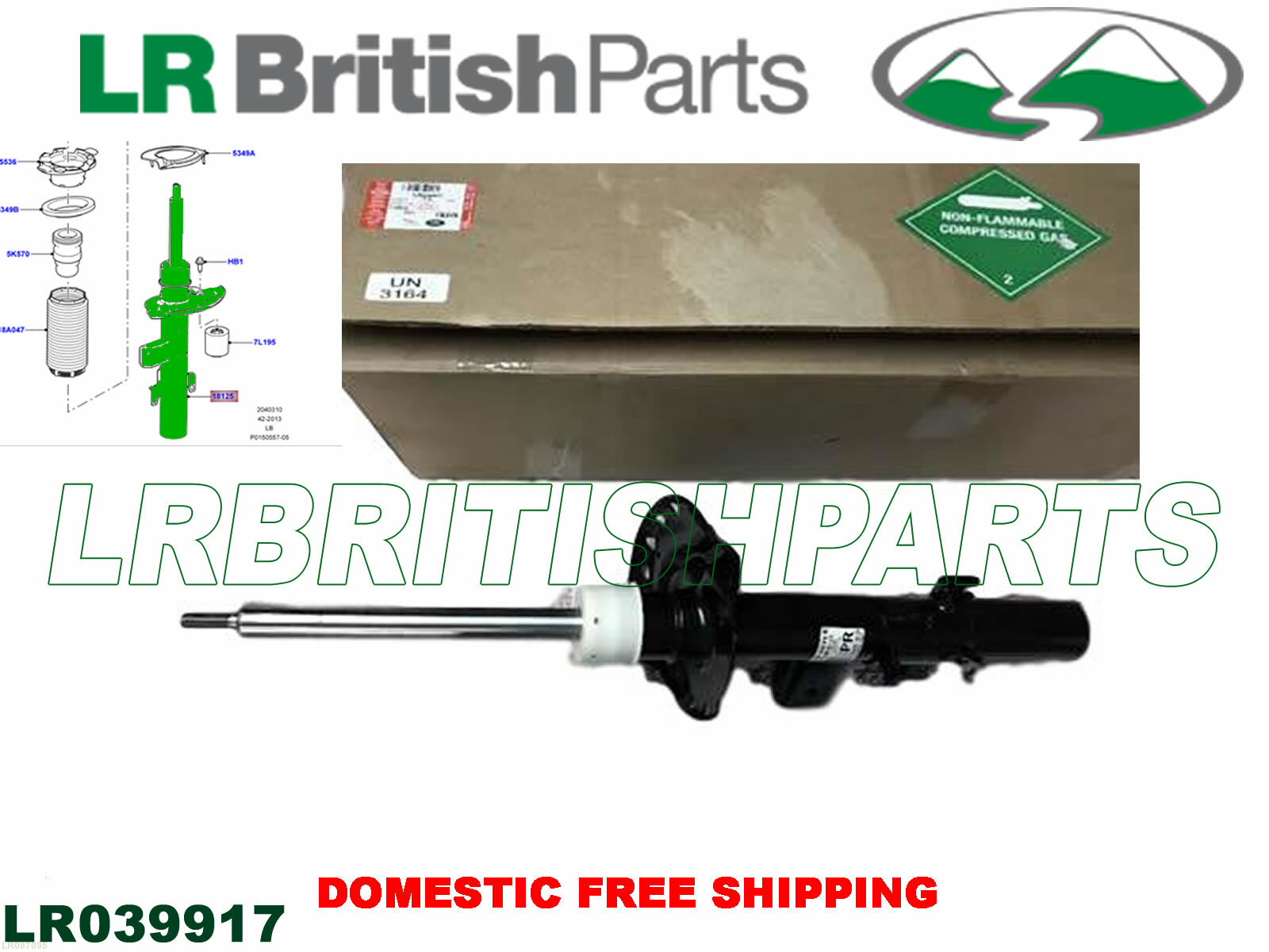 GENUINE LAND ROVER REAR SHOCK ABSORBER LR2 2013 ON RH LR039917 NEW | eBay