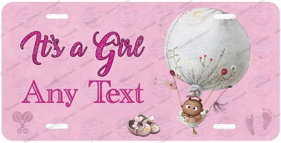 Baby Announcement It's a Girl Custom Text License Plate Tag For Auto ...