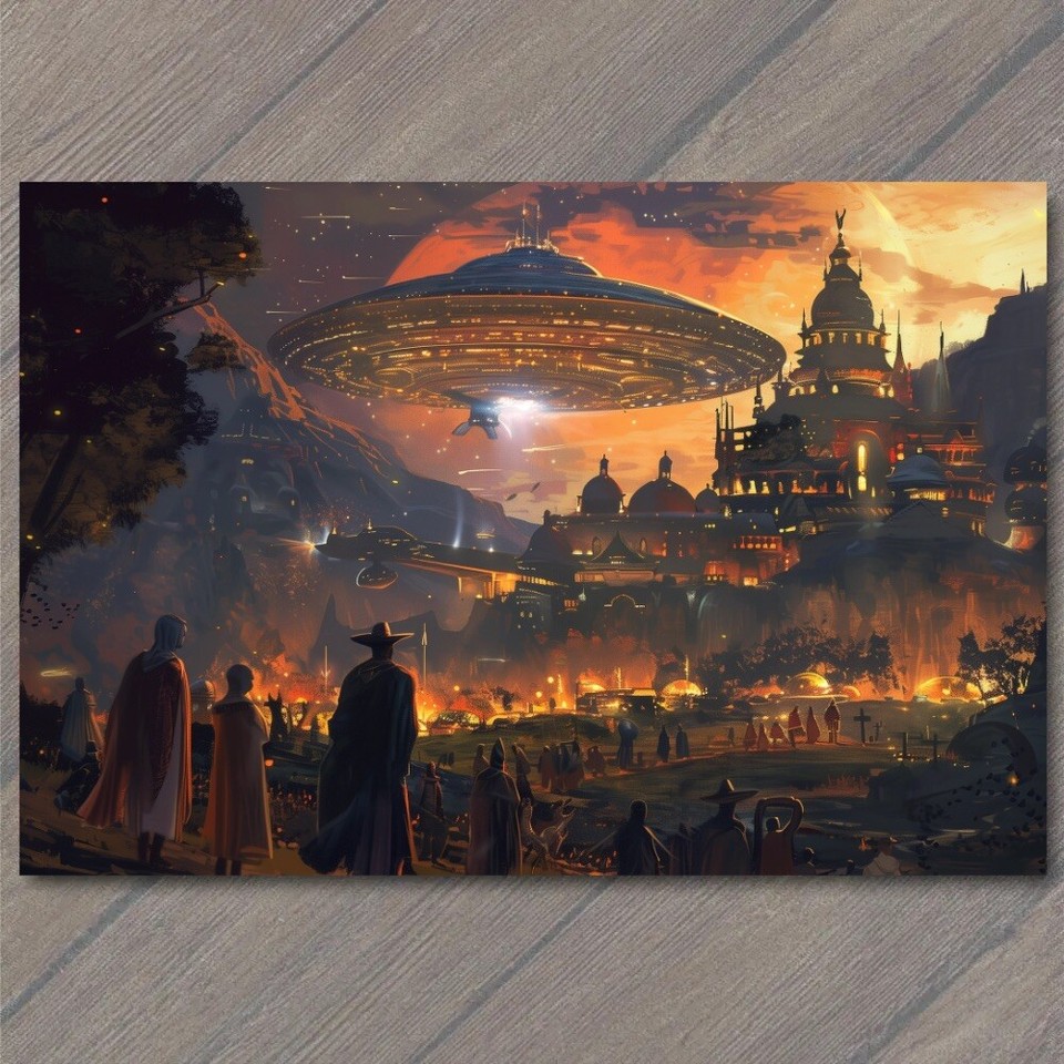 4x6" Alien God Civilization Religious Deity Ceremony Sacred Ritual ...