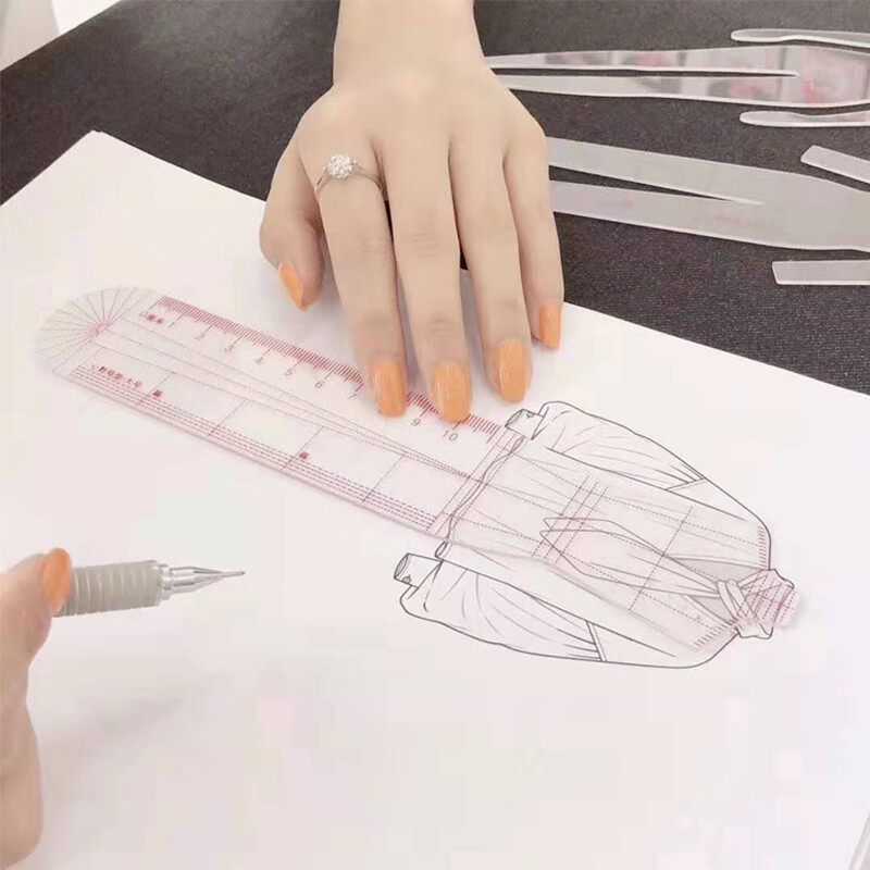 Fashion Drawing Template Ruler Set Sewing Humanoid Patterns Design Draw ...