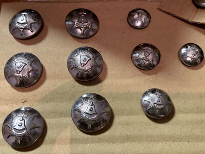 JOB LOT x 10 BUTTONS BRITISH FIRE SERVICE MILITARY ARMY POST WW2 WWII ...