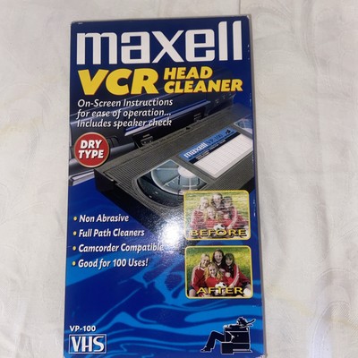 Maxell VCR Head Cleaner VHS Tape Model VP-100 Dry Tape Open Box | eBay