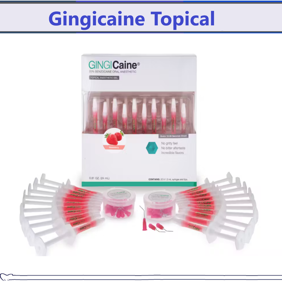 Dental Gingicaine Topical Anesthetic Gel in Syringe USA, Prefilled Syr ...