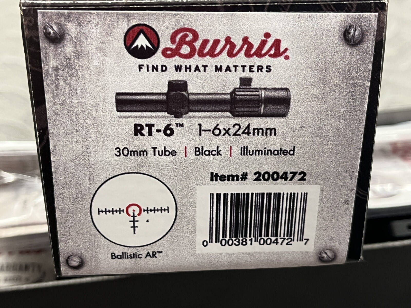 Burris RT-6 1-6x24mm Riflescope - Matte Black for sale online | eBay