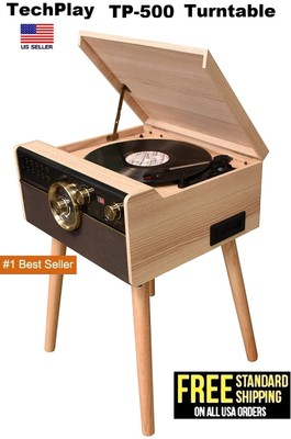 TechPlay Turntable Classic Style Record Player Cassette/CD/Radio/USB ...