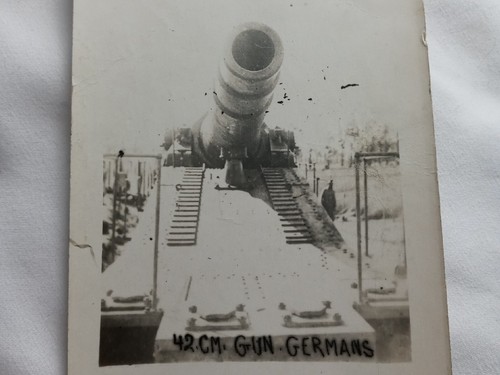 Big Bertha 42 cm Gun German Cannon Wartime RPPC France c.1910 SplitbacK ...