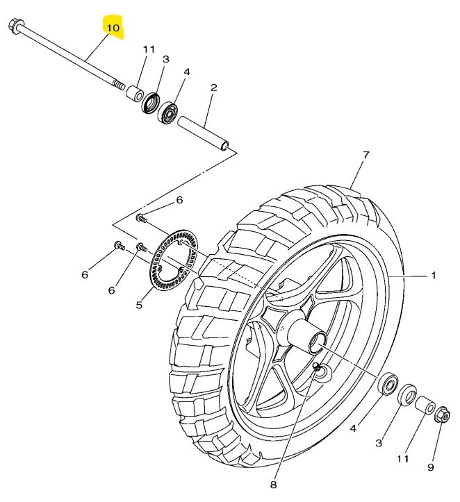 Genuine 4VP-F5181-00-00 Wheel Axle for Yamaha Zuma 125 2022-2025 | eBay