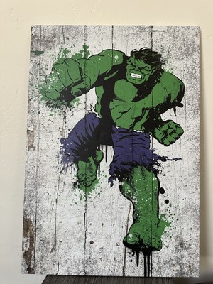 Marvel The incredible hulk canvas print on Wooden Frame- 17.5”x25.5” | eBay