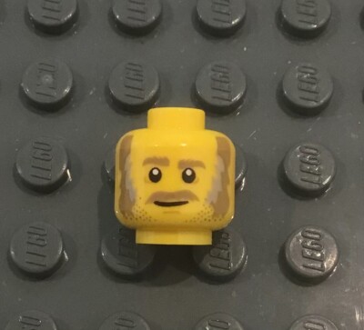 LEGO Yellow Male Minifig Head, Bushy Sideburns, Stubble, | eBay