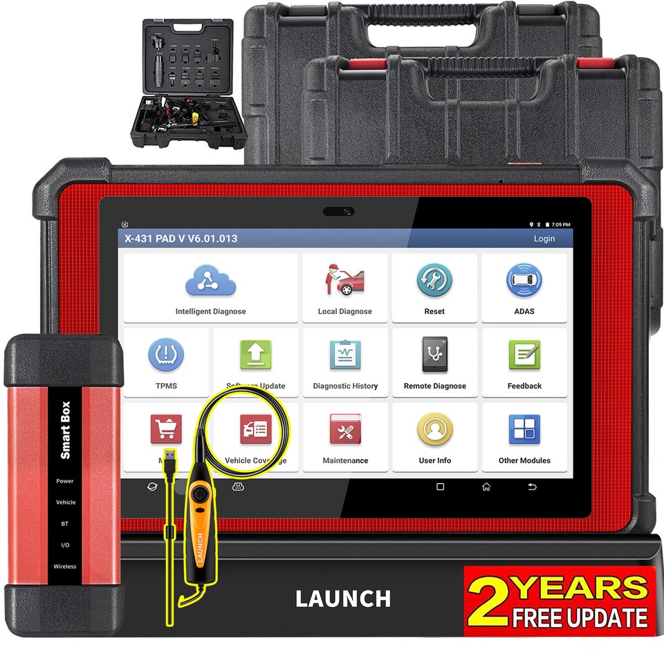 LAUNCH X431 PAD 5 PAD V Elite Car Diagnostic Scanner J2534 Programming ...