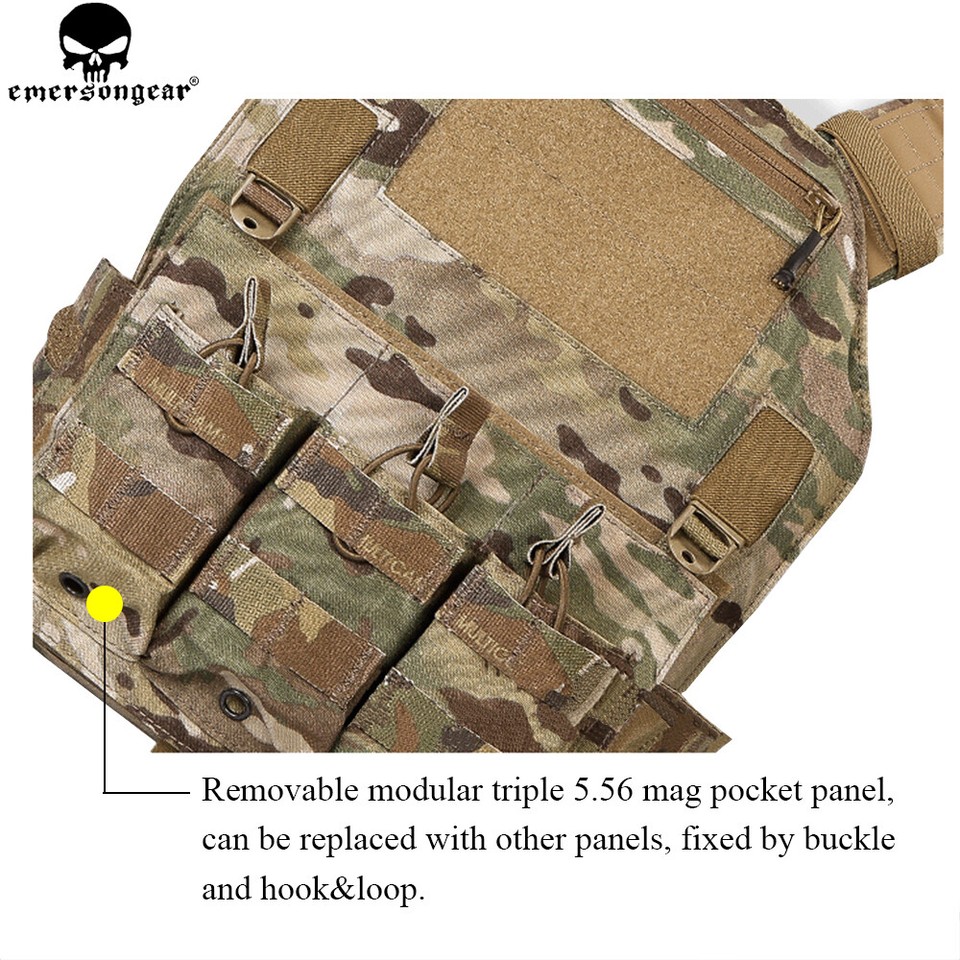 Emerson LBX-420 Plate Carrier Tactical Molle Combat Vest Chest Rig ...