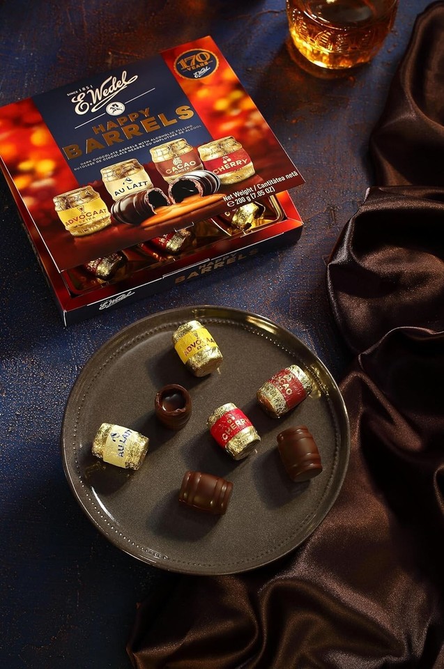 E.Wedel Chocolate Gift Happy Barrels Liqueur Chocolates Gift Box 1 x ...