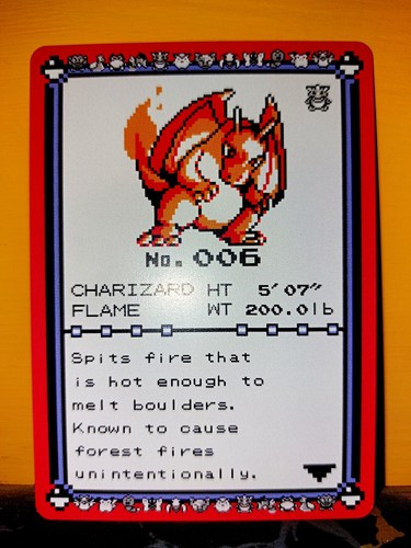 Pokemon CHARIZARD POKEDEX Old 1st Gen Card | eBay