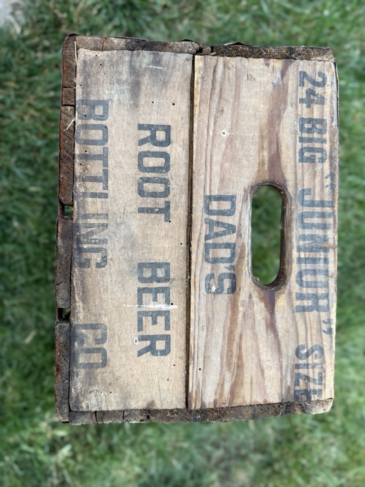 Vintage Wooden 1948 Dad's Root Beer Crate Rare 24 Big Junior Size Brockway Box | eBay