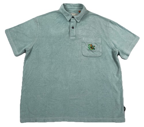 Howler Bros Plusherman Terry Polo Shirt Toucan Light Blue Kens Large | eBay