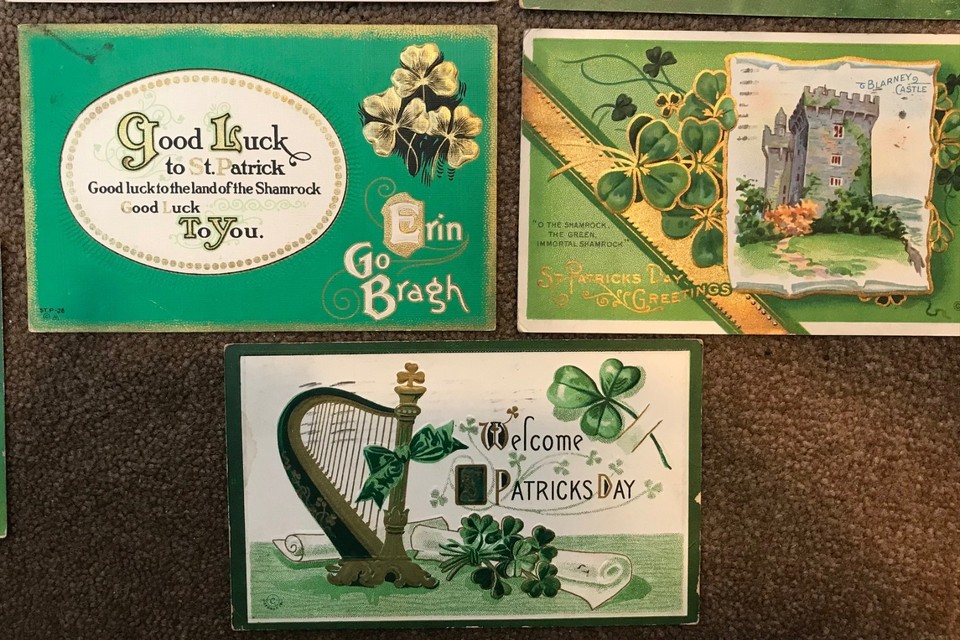 15 Antique St. Patrick’s Day Postcards – Postmarked 1911 to 1914 ...