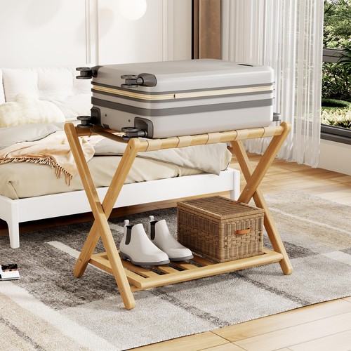 Full Assembled 26.77"L Luggage Rack for Guest Room, Set of 1 Foldable ...